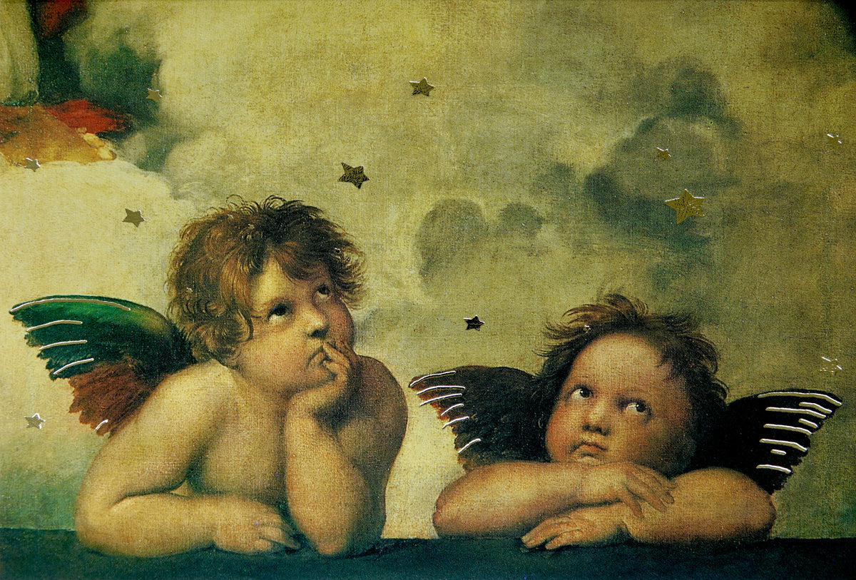 Engel aus Sixtinische Madonna Raffaello Santi-Raffael – kartenparadies ...