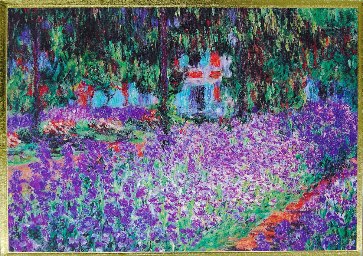 Claude Monet Blooming irises in Monet's garden – kartenparadies.at ...