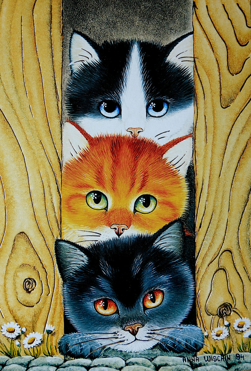 Cat parade of the three cuddly kittens – kartenparadies.at | Die ...